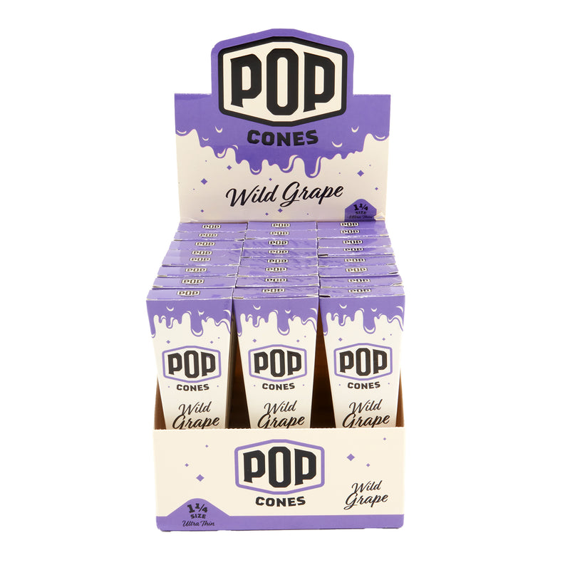 Pop Cones 1 ¼ Size 6pk Pre-Rolled Cones with Flavor Tip 24ct Display ...