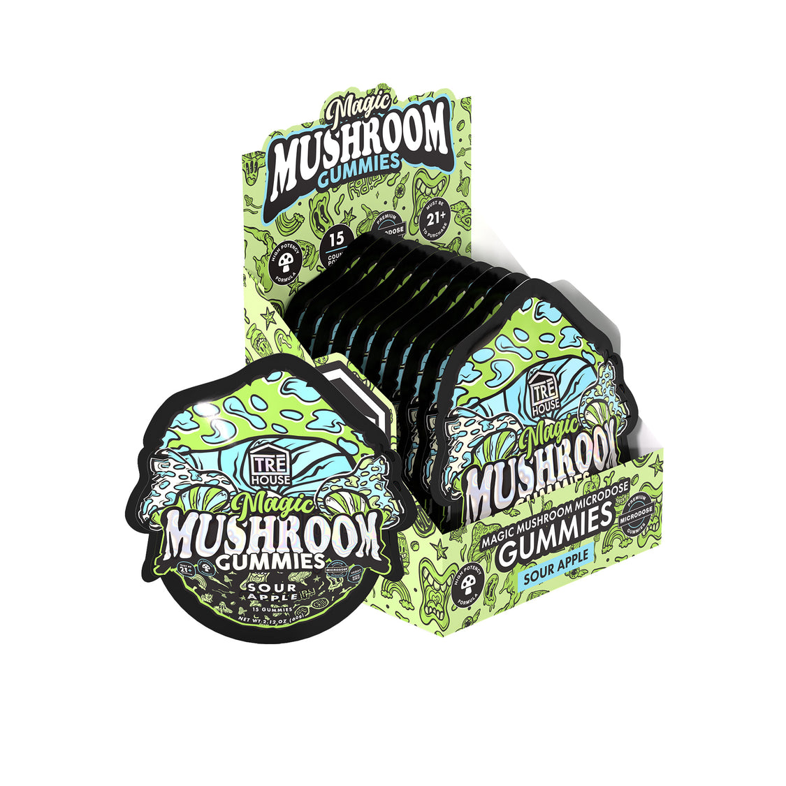 Tre House 15pk Mushroom Gummies in Bulk - 10ct | Cannatron