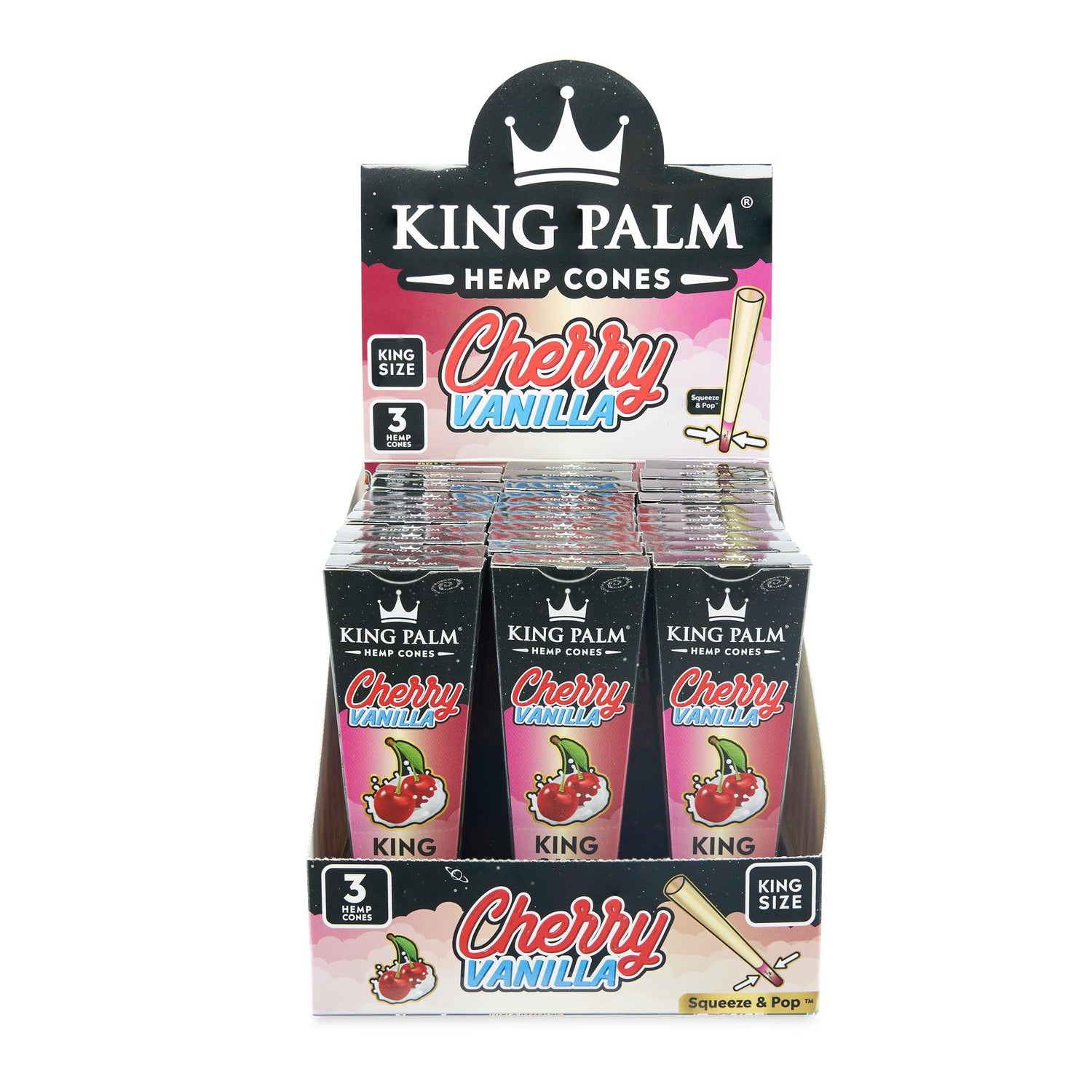 Wholesale King Palm King Hemp Cones 30ct Display - Cannatron