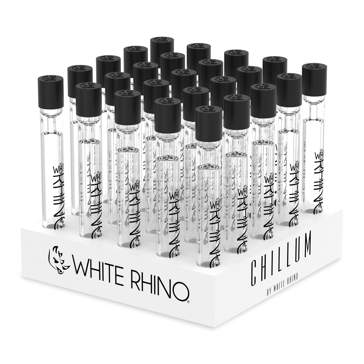 Wholesale White Rhino Glass Chillum 25ct Display - Cannatron